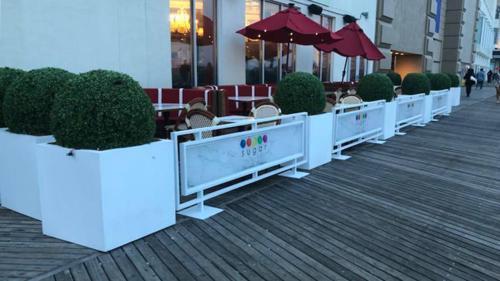 Sidewalk Partitions and barricades - awningsphiladelphia