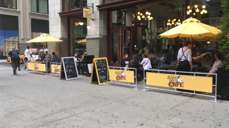 Sidewalk Partitions and barricades - awningsphiladelphia